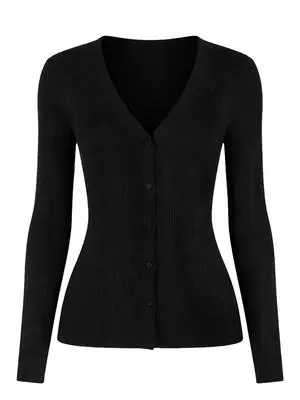 Arch4 Halden V-neck Buttoned Cardigan - Black