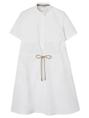 Burberry Cotton Poplin Dress - Optic White
