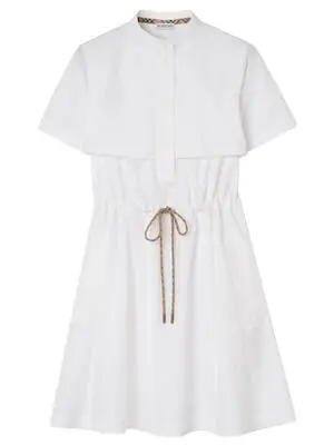 Burberry Cotton Poplin Dress - Optic White