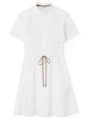 Burberry Sleeveless Cotton Poplin Dress - Optic White