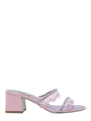 Rene Caovilla 50mm Embellished Sandals - Purple
