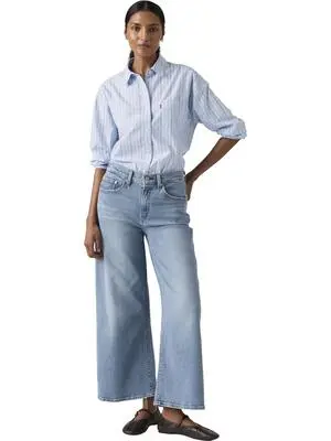 LEVI'S 728 High-rise Wide-leg Ankle Candiani Jeans - Mixed Media