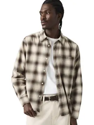 LEVI'S Duboce Boxy Overshirt - James Plaid Vintage Khaki