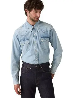 LEVI'S Shorthorn Sawtooth Western Shirt Chambray - Standly