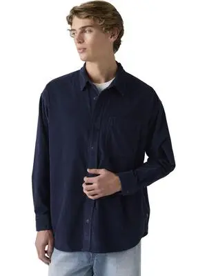 LEVI'S Loose Button-up Corduroy Shirt - Navy Blazer