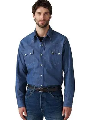 LEVI'S Shorthorn Sawtooth Western Shirt Chambray - Shorthorn Rigid