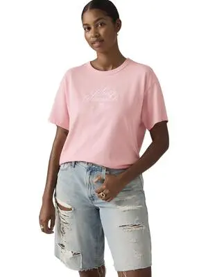 LEVI'S Graphic Vintage Short Sleeve T-shirt - Fancy Script Coral
