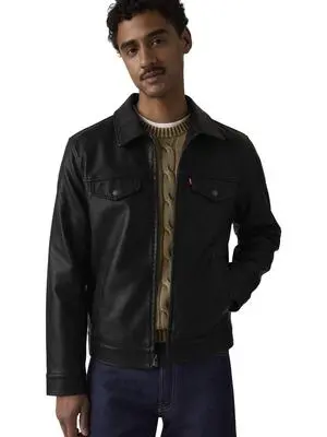 LEVI'S Faux Leather Jacket - Black