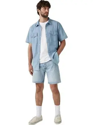 LEVI'S 501 '93 Straight Fit Denim Shorts - Perish Blue