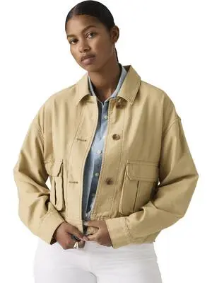 LEVI'S Marlowe Cropped Utility Heritage Jacket - Travertine Garment