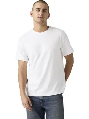 LEVI'S Relaxed Fit Short-sleeve Embroidered Graphic T-shirt - American Legend White