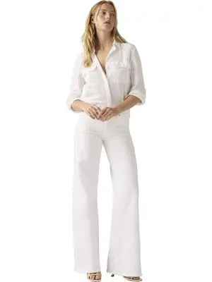 LEVI'S 318 Shaping Wide Leg Jeans - Soft Clean White