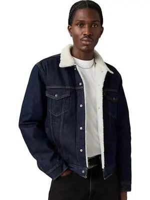 LEVI'S Type Iii Sherpa Trucker Jacket - Give It A Rinse Sher
