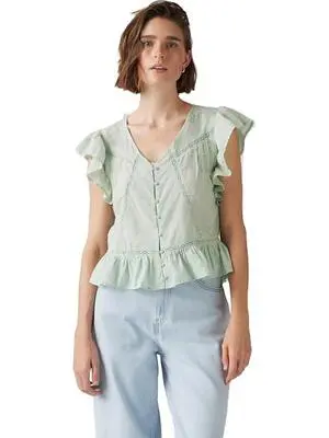 LEVI'S Aniston Short-sleeve Blouse - Silt Green