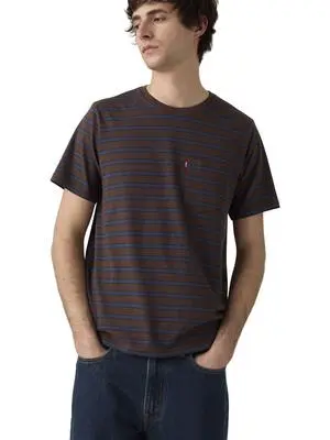 LEVI'S Classic Pocket T-shirt - Orion Stripe Bracken