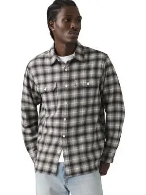 LEVI'S Jackson Worker Overshirt - Kana Plaid Jet Black
