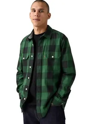 LEVI'S Classic Worker Overshirt - Albany Plaid Dark Green
