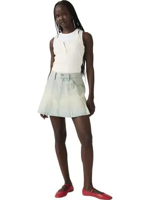 LEVI'S Pleated Mini Skirt - On Blast