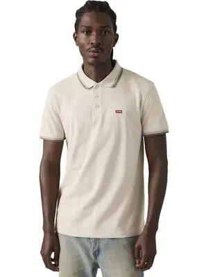 LEVI'S Housemark Polo Shirt Wood Tipping Stripe