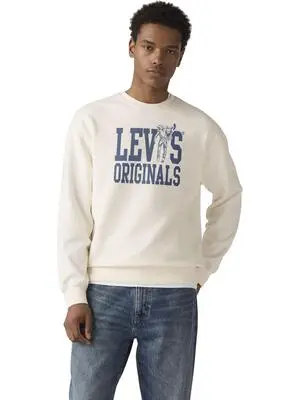 LEVI'S Relaxed Graphic Crewneck Sweatshirt - Levis Original Crew Egret