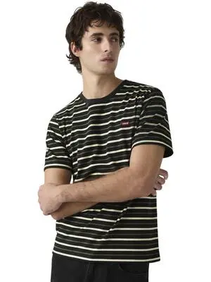 LEVI'S Original Housemark T-shirt Andor Stripe Jet Black