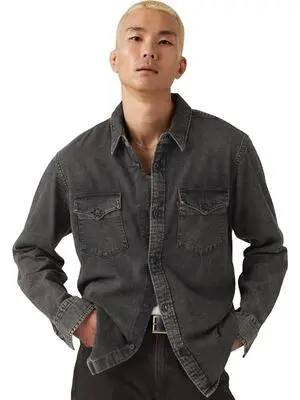 LEVI'S Relaxed Fit Western Shirt Chambray - Night Shadow Black Wash