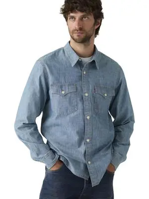 LEVI'S Relaxed Fit Western Shirt Chambray - Blue Dreams Chambray