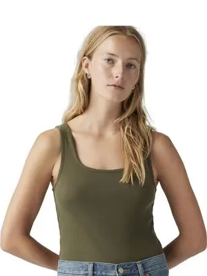 LEVI'S Essential Rib Tank Top - Olive Night