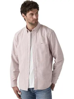 LEVI'S Authentic Button-down Shirt - Waylon Stripe Russet Brown