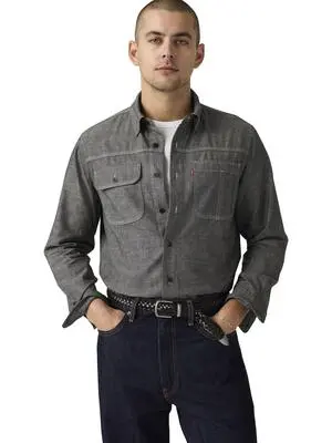 LEVI'S Auburn Long-sleeve Worker Shirt - Juniper Black Chambray