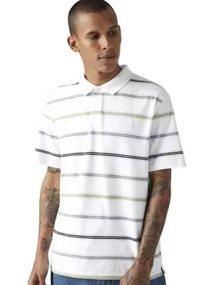 LEVI'S Authentic Polo Shirt - Rowan Stripe Bright White