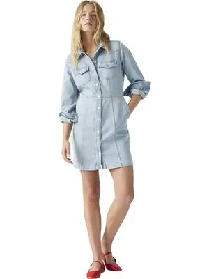 LEVI'S Flynn Western Denim Shirt Dress - Plant Pause