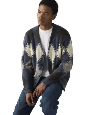 LEVI'S Valencia Argyle Knit Cardigan - Jaime Geo Argyle Vintage Indigo