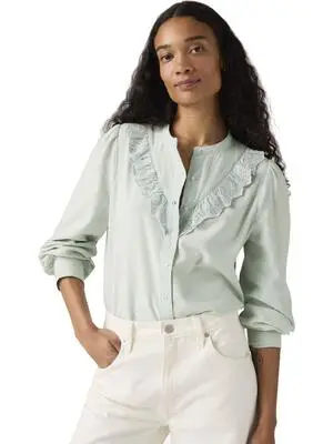 LEVI'S Eyelet Blouse - Blue Light Chambray