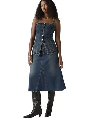 LEVI'S High-rise A-line Midi Decon Skirt - Hinged Heart