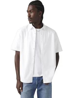 LEVI'S Short Sleeve Authentic Button-down Shirt Bright White