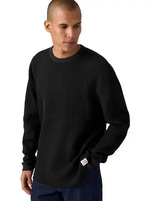 LEVI'S Long-sleeve Relaxed Thermal Garment Dye Shirt - Garment Dye Mineral Black
