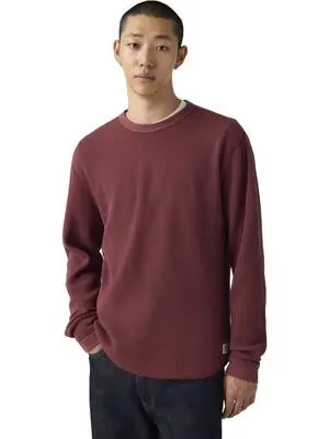 LEVI'S Long-sleeve Relaxed Thermal T-shirt - Garment Dye Oxblood Red