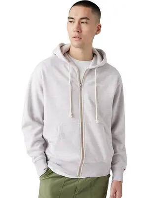 LEVI'S Authentic Full Zip Sweatshirt - Light Grey Heather