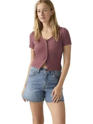 LEVI'S Cinch Mid-thigh Denim Shorts - Lift Up Short