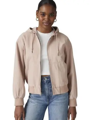 LEVI'S Relaxed Hooded Bomber Jacket - Light Pink