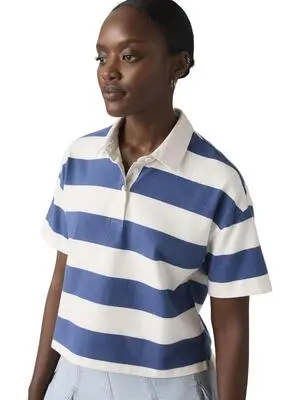 LEVI'S Aries Rugby Polo Shirt Tory Stripe Sunset