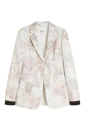 Max Mara Slim-fit Printed Blazer - White