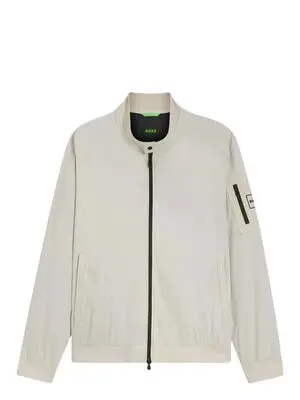 BOSS Zip Patch-pocket Jacket - Neutrals