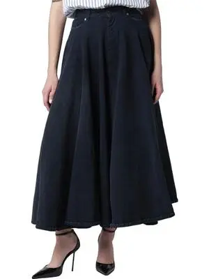 Balenciaga Maxi Godet Denim Skirt - Blue