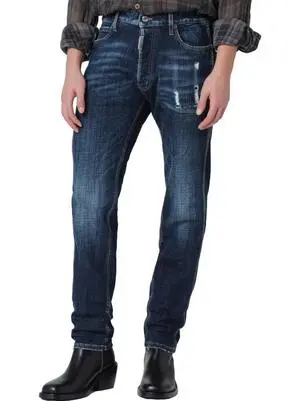 Dsquared2 Slim-fit Jeans With Distressed Details - Blue