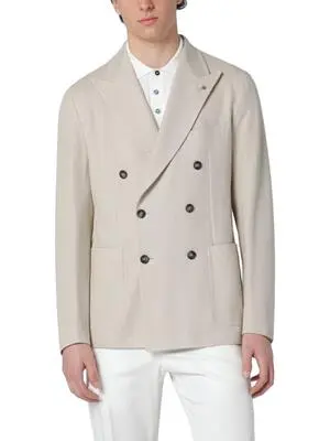 Tagliatore Double-breasted Cotton Jacket - Beige