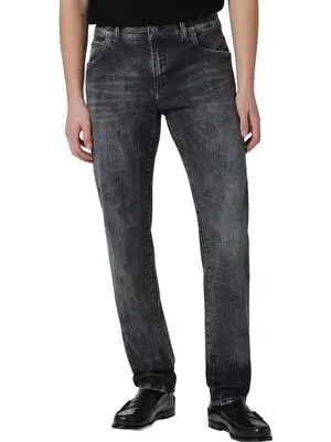 Dolce & Gabbana Slim-fit Jeans In Washed-effect Denim - Black