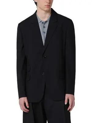 Ami Single-breasted Wool Jacket - Black