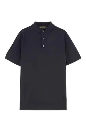 Loro Piana Polo In Wish Wool Yarn - Blue